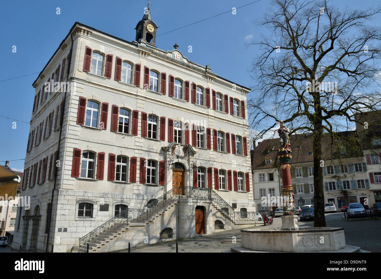 Hôtel de Ville (Town Hall), Delémont, Jura, Switzerland Stock Photo - Alamy