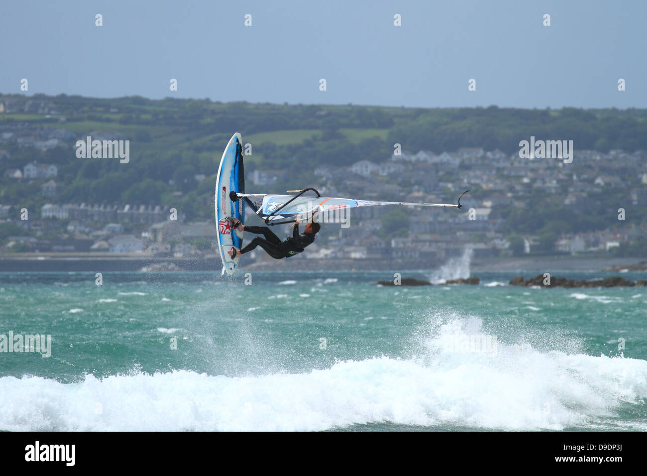 Windsurfing - Mount's Bay, Penzance, Cornwall, England, UK Stock Photo ...