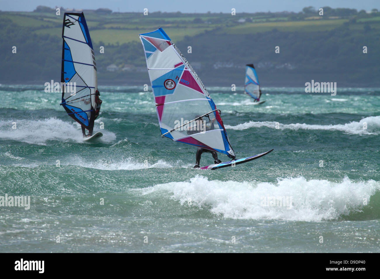 Windsurfing - Mount's Bay, Penzance, Cornwall, England, UK Stock Photo ...