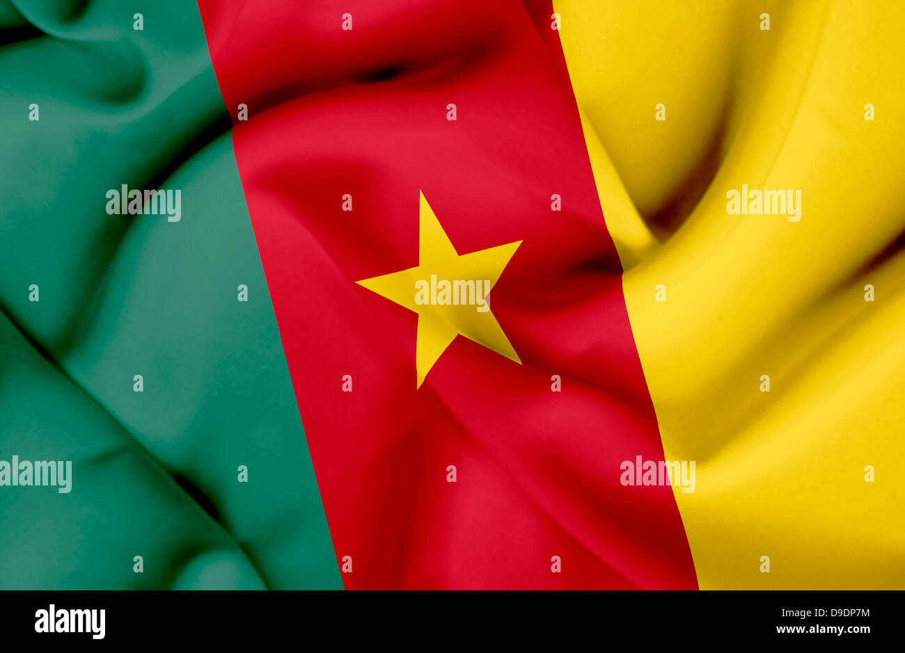 Cameroon waving flag Stock Photo - Alamy