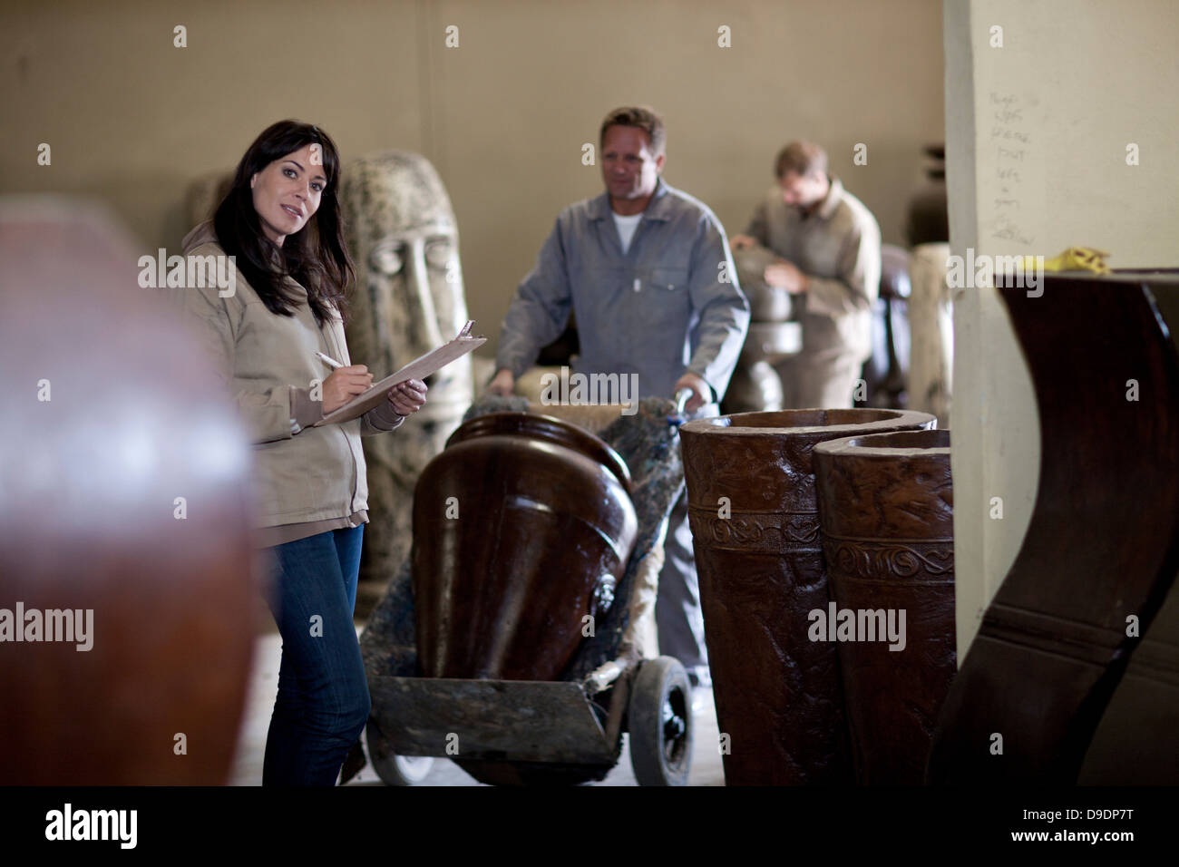 Customer happy with her order Stock Photo - Alamy