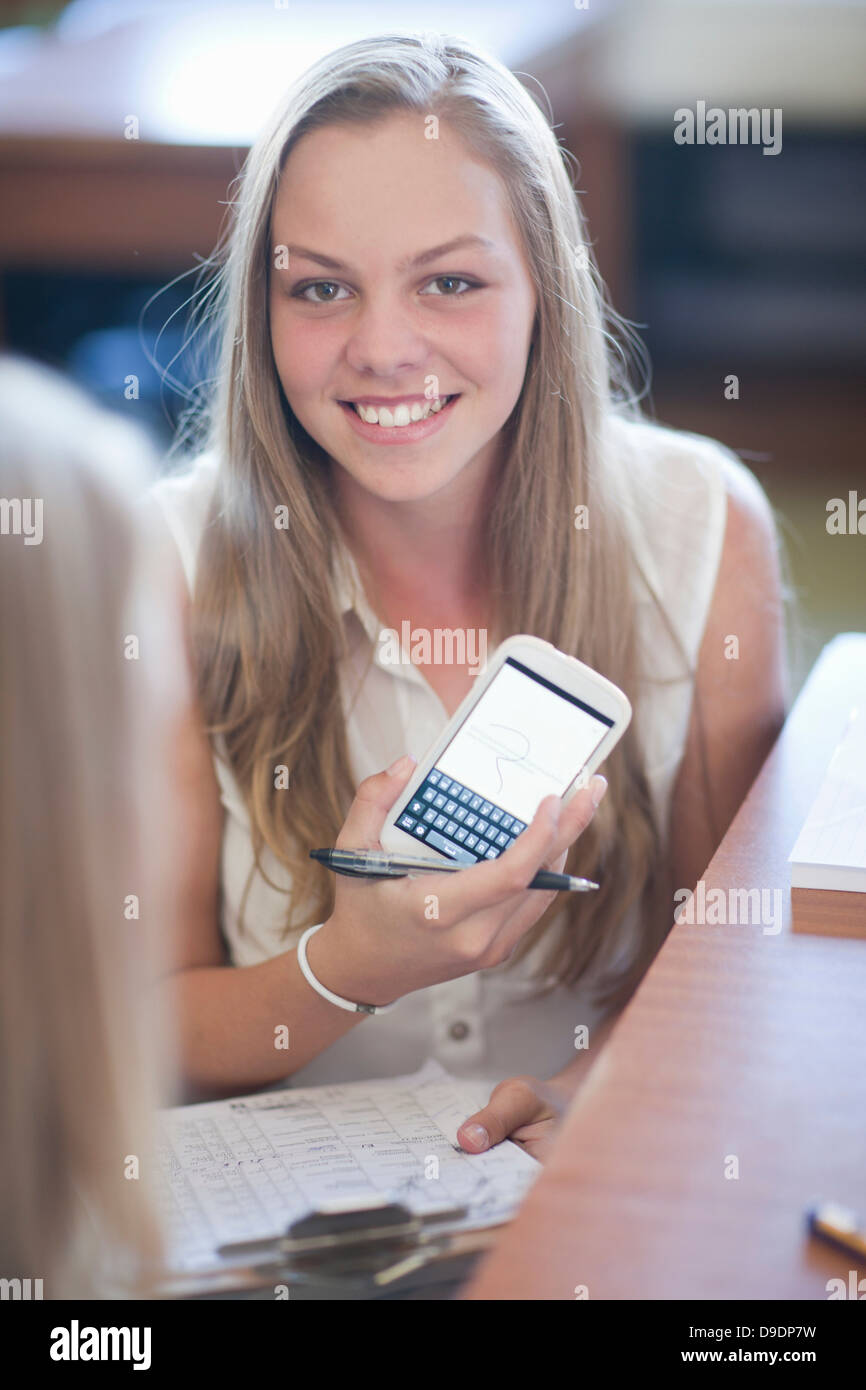 Student showing calculations Stock Photo - Alamy