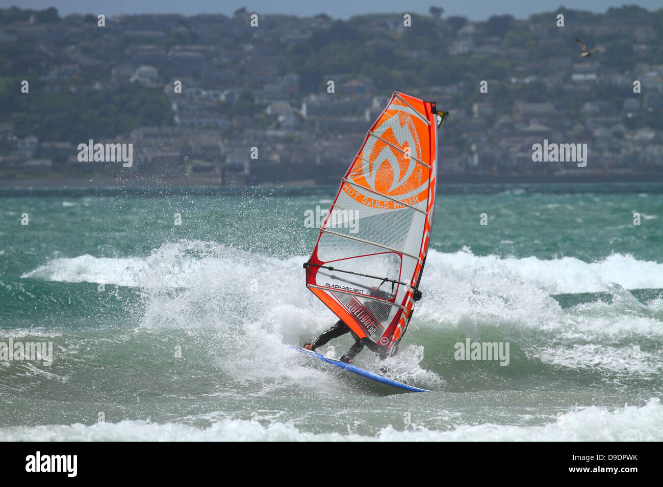 Windsurfing - Mount's Bay, Penzance, Cornwall, England, UK Stock Photo ...