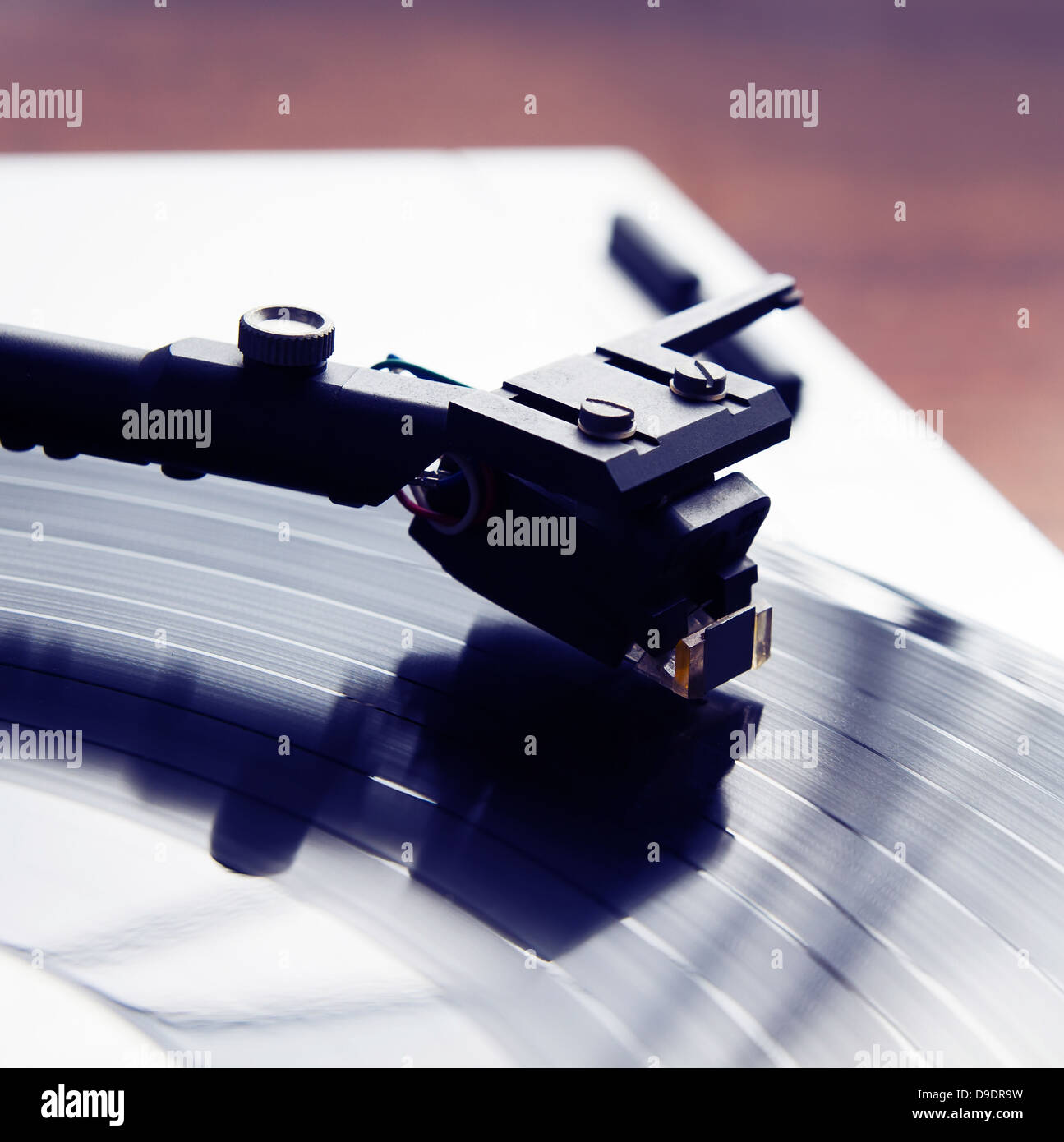 Turntable player with musical vinyl record. Useful for DJ, nightclub ...