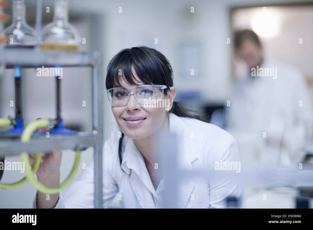 Oenologist monitoring sample testing in laboratory Stock Photo - Alamy