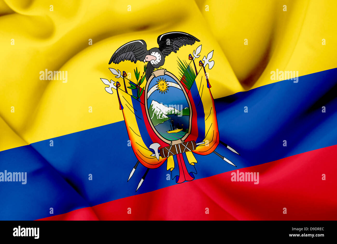 Ecuador waving flag Stock Photo - Alamy