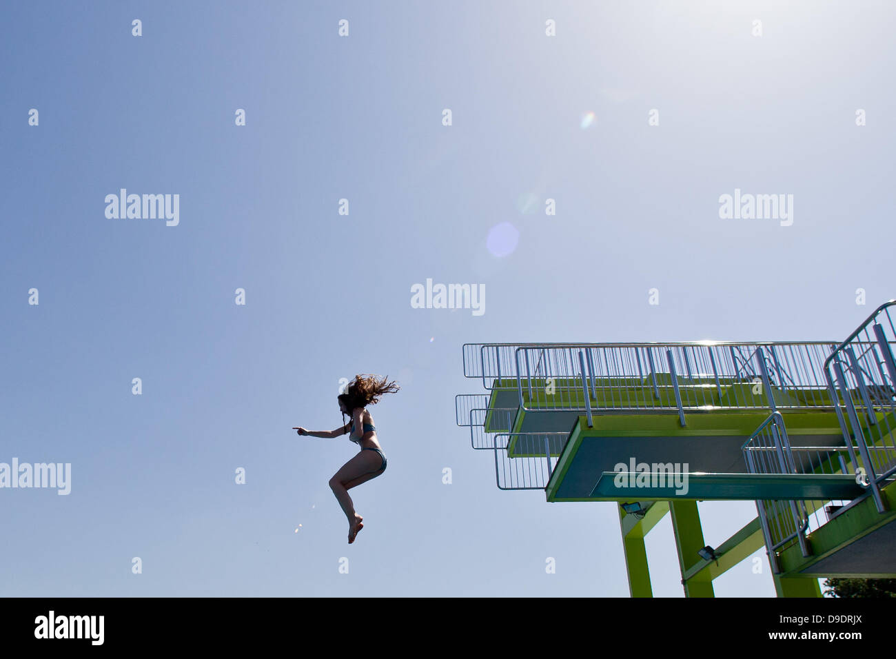 Diving platform young woman hi-res stock photography and images - Alamy