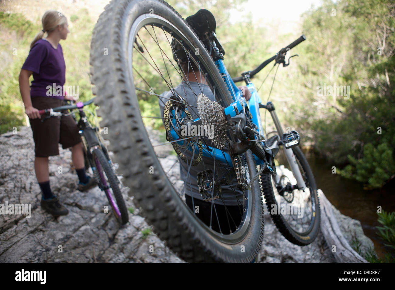 Couple on fitness bikes hi-res stock photography and images - Alamy