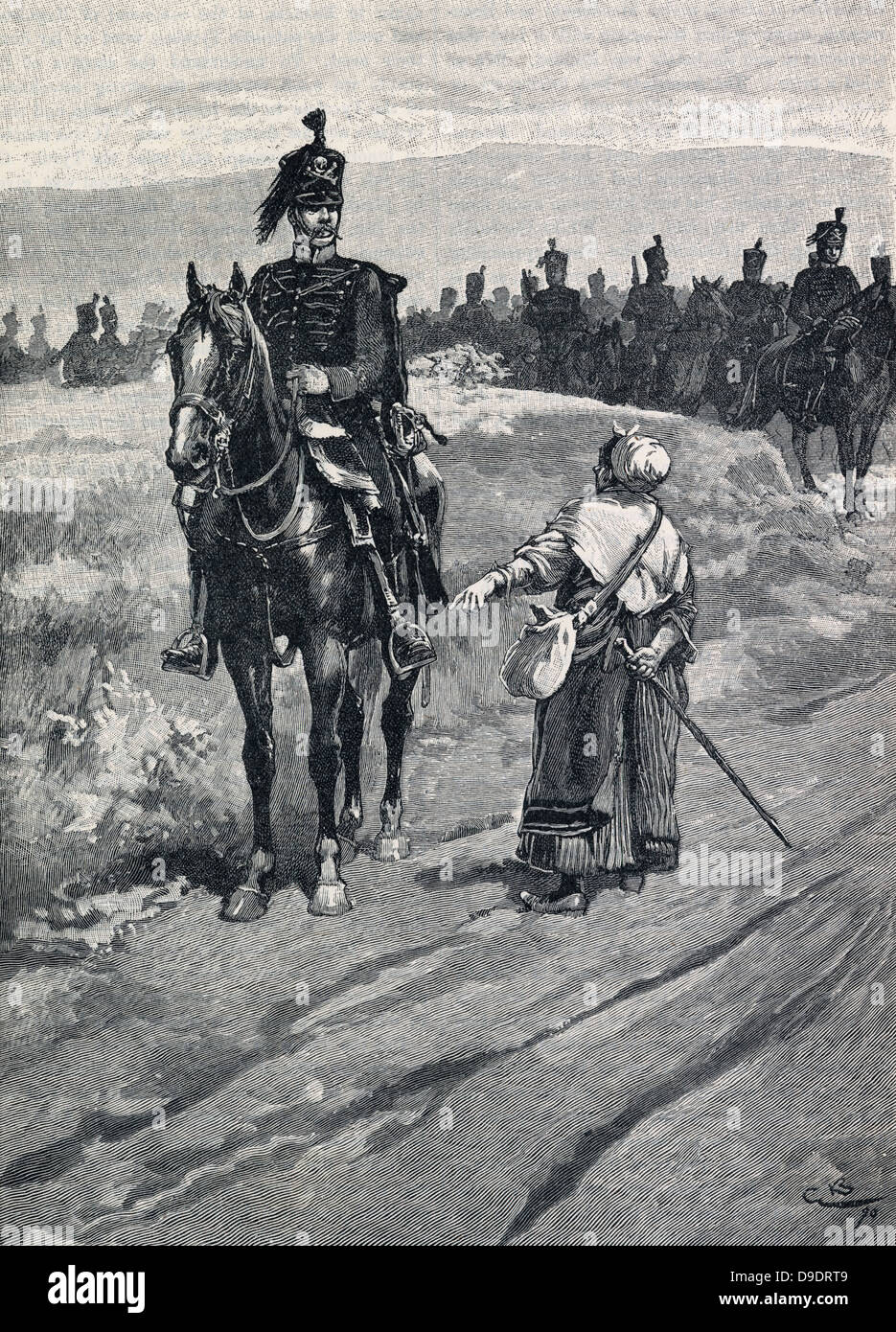 Friderich Wilhelm, Duke of Brunswick (1771-1815) leading his Black ...