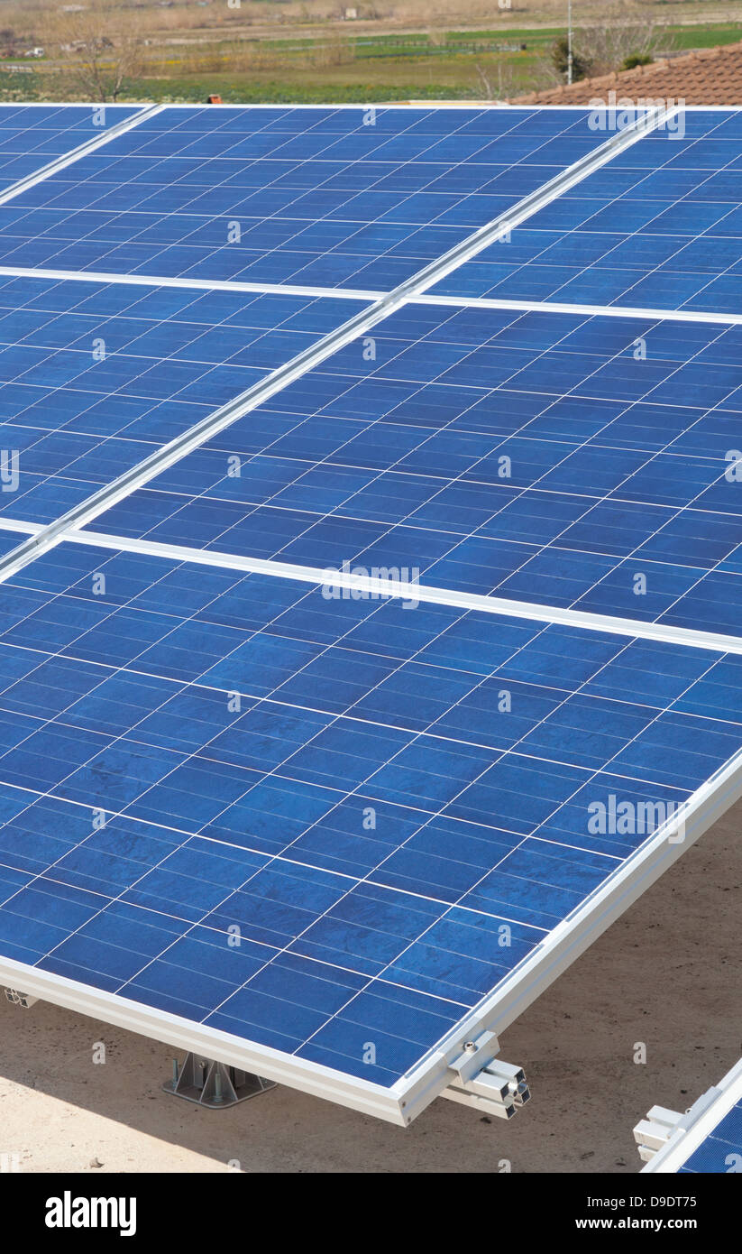 Solar photovoltaic panel for the production of electric energy Stock ...