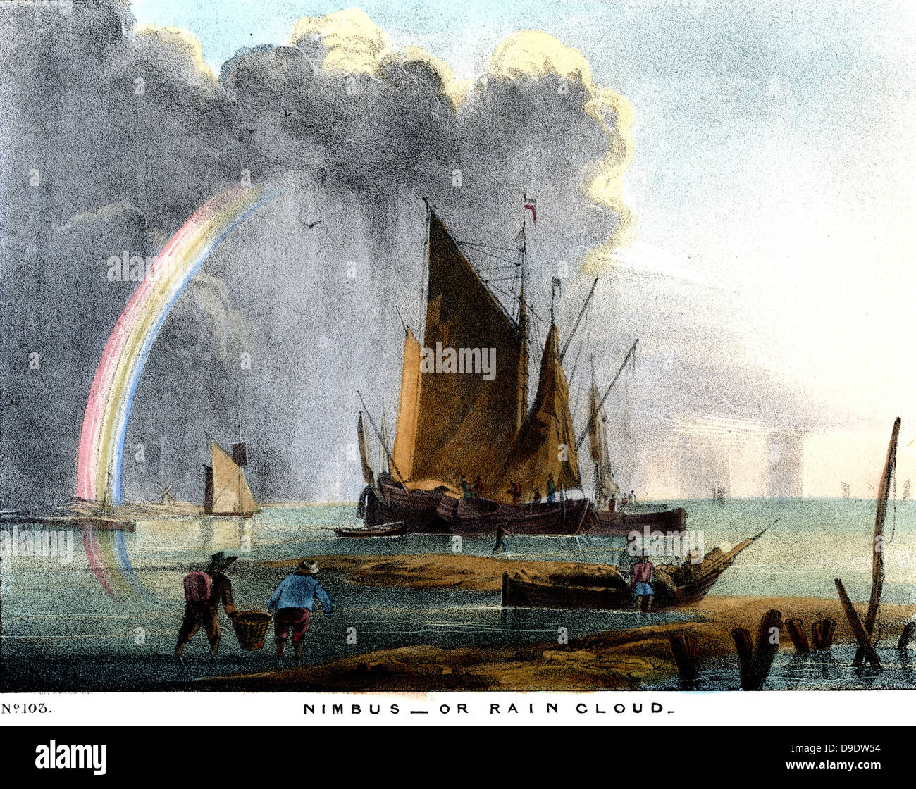 Nimbus clouds which bring rain. Print, 1845 Stock Photo - Alamy