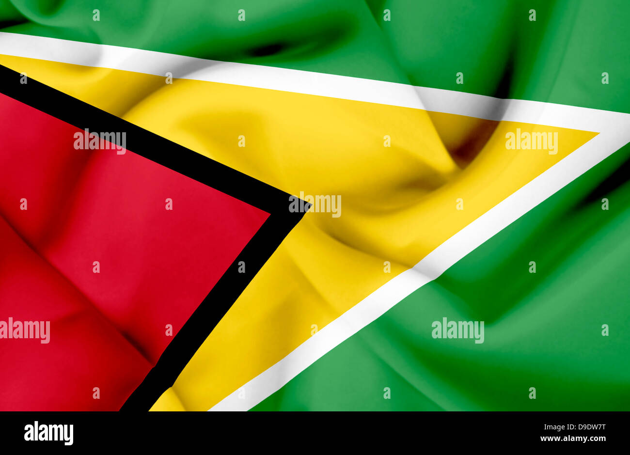 Guyana waving flag Stock Photo - Alamy