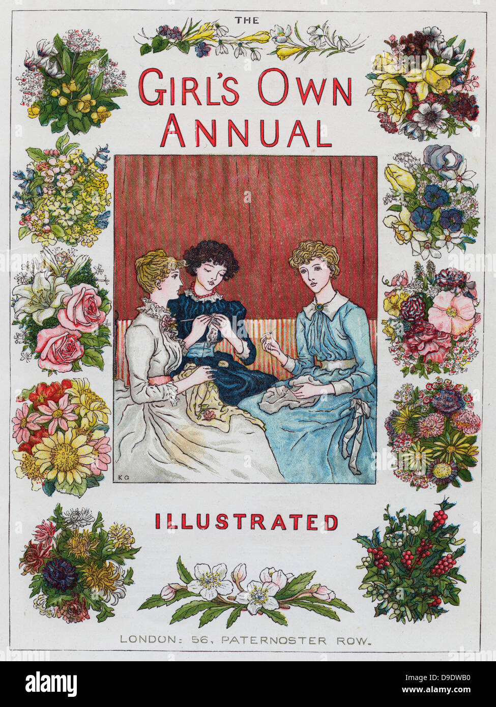 Title page of ''The Girls Own Annual'', London, 1887 Stock Photo - Alamy