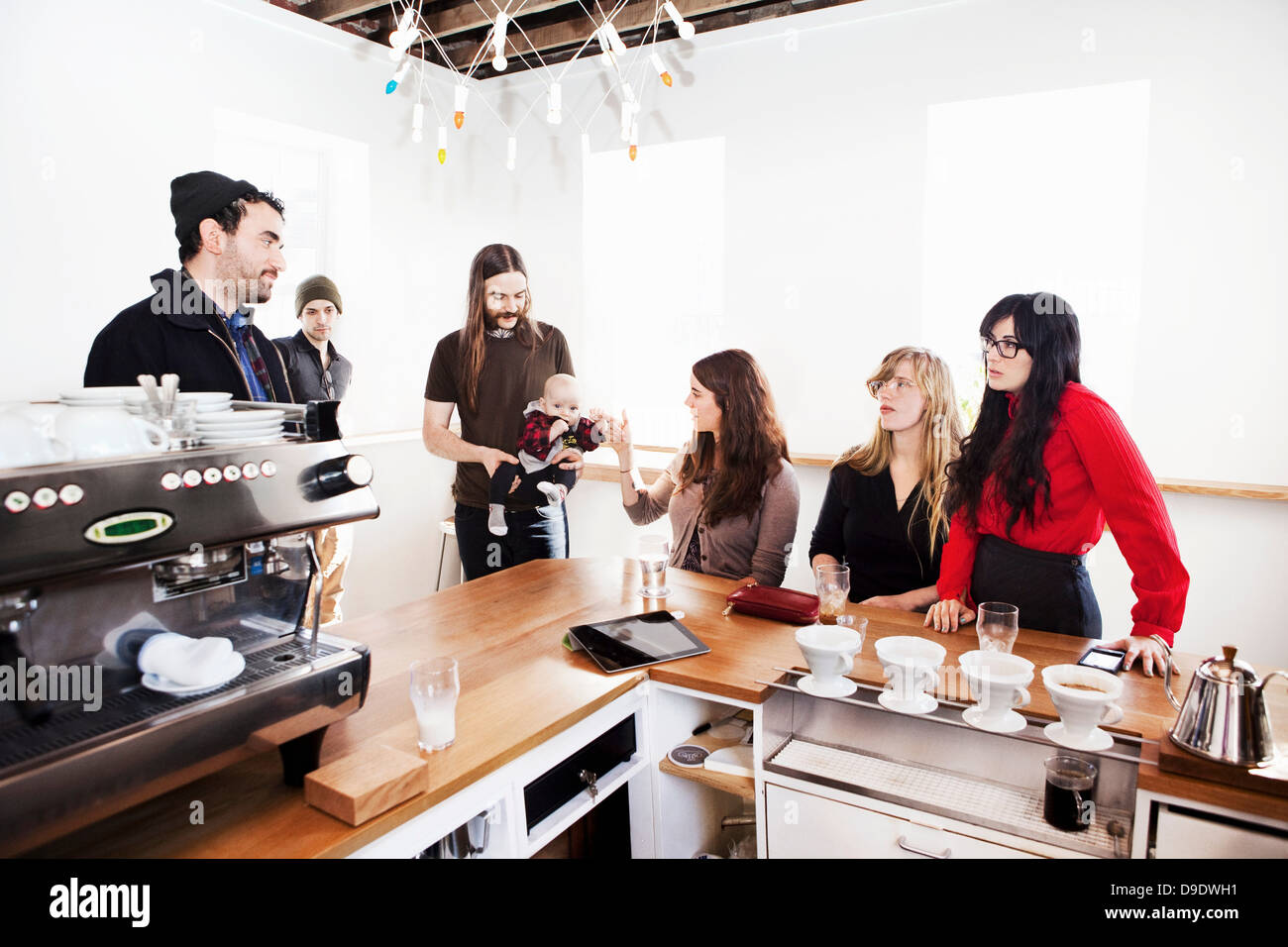 People in coffee shop Stock Photo - Alamy