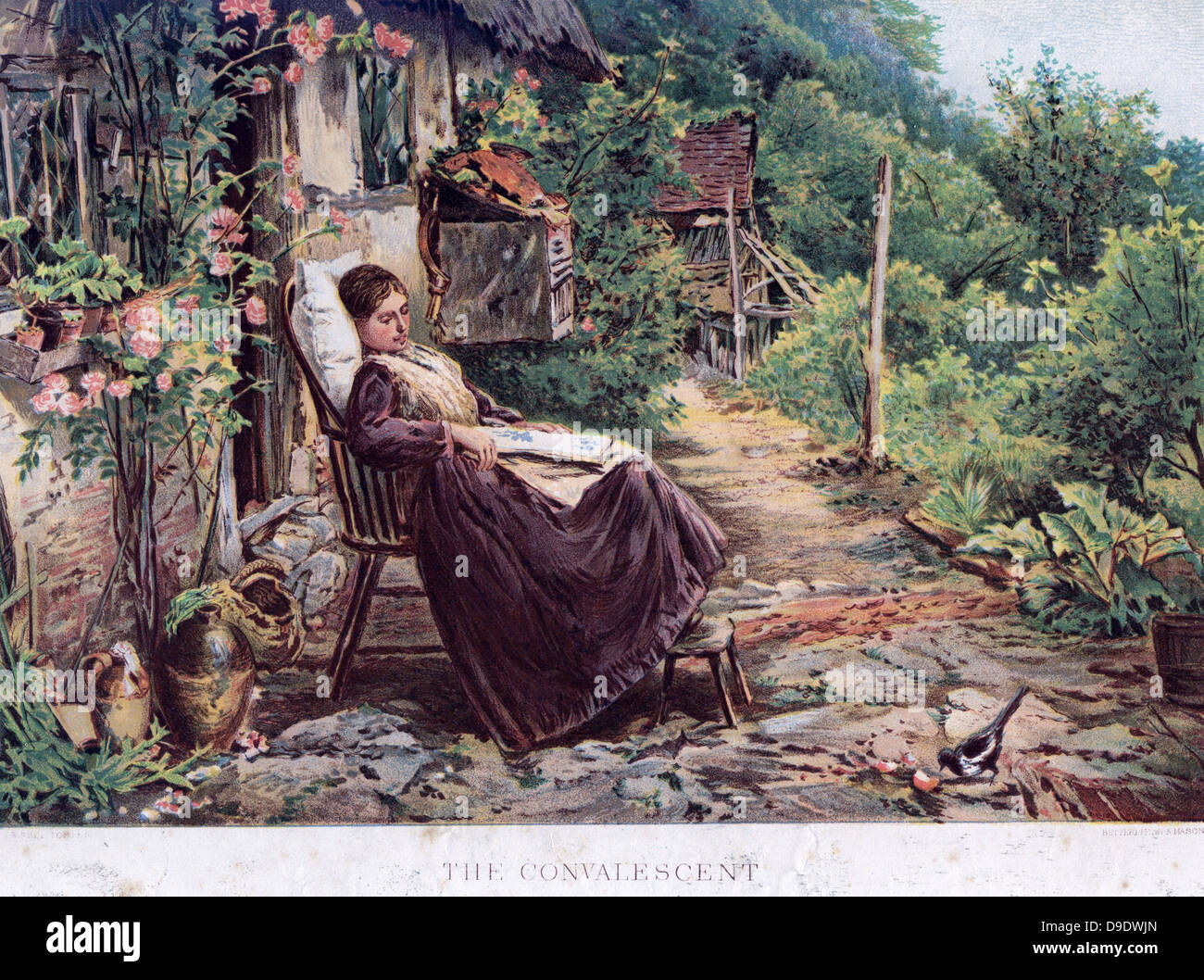 The Convalescent. Illustration, London, 1877 Stock Photo - Alamy