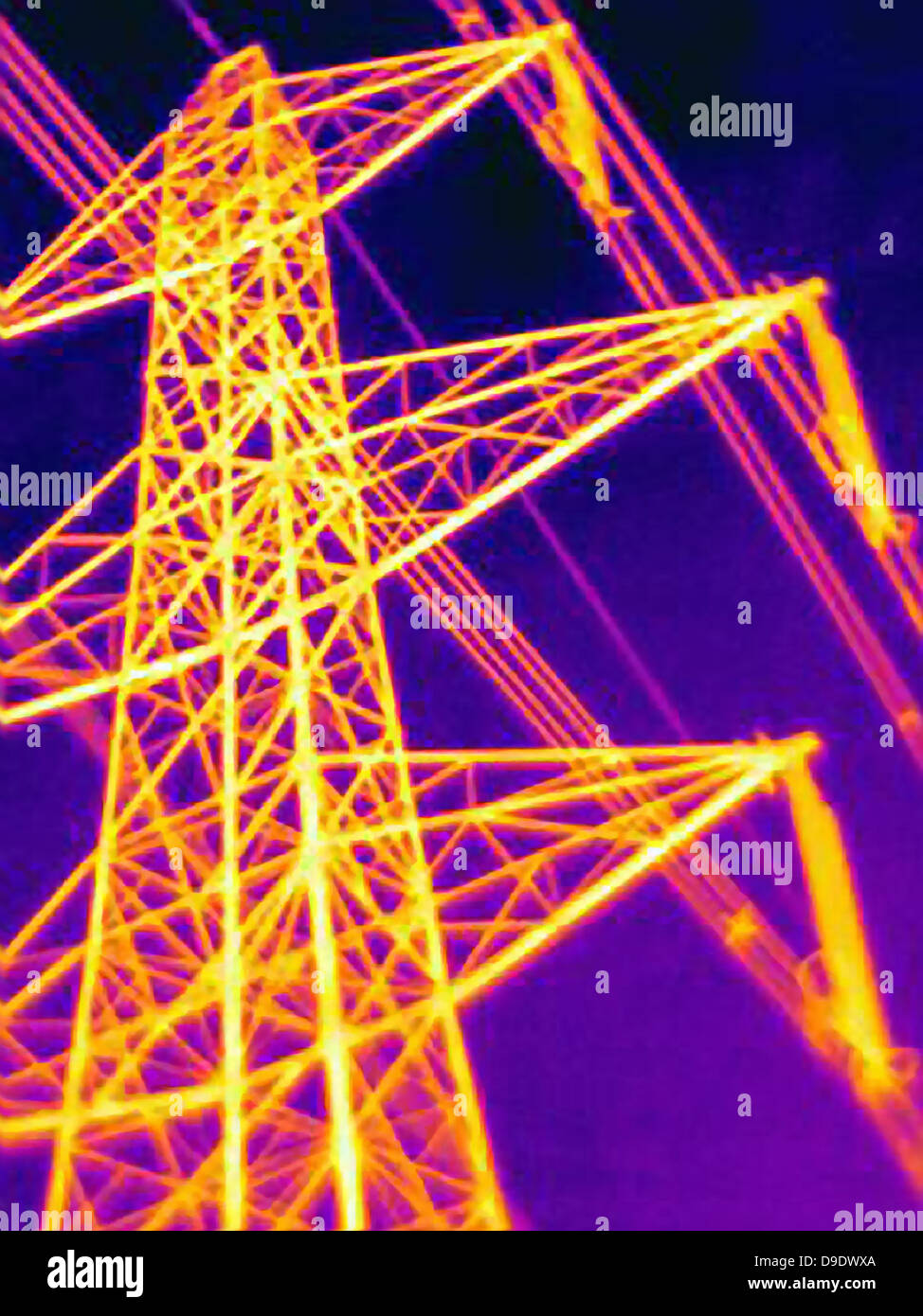 Electricity pylon thermal image hi-res stock photography and images - Alamy