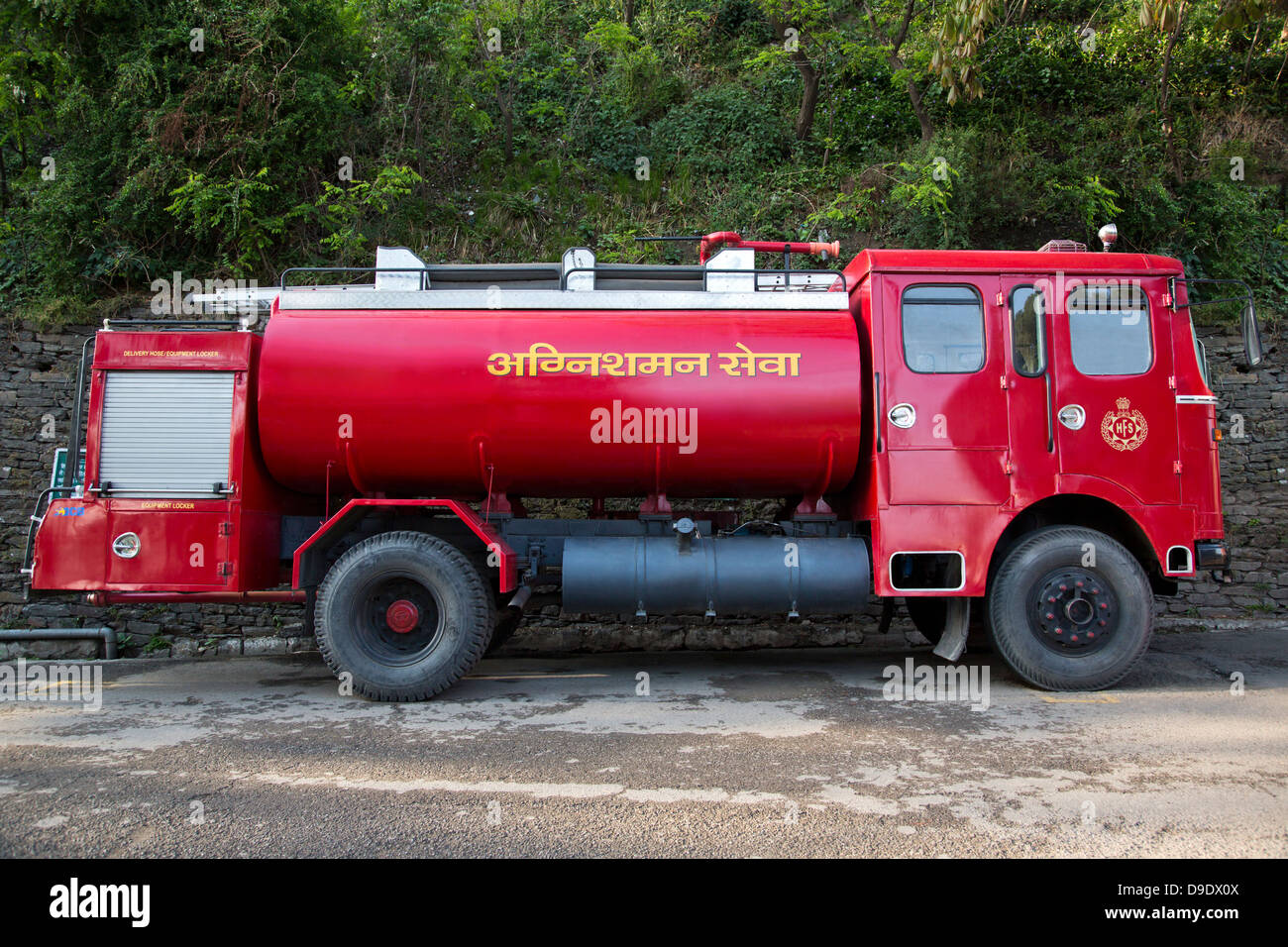 Fire engine on the road, Shimla, Himachal Pradesh, India Stock Photo ...
