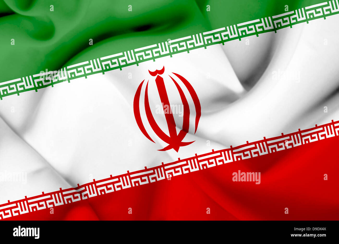 Iran waving flag Stock Photo - Alamy