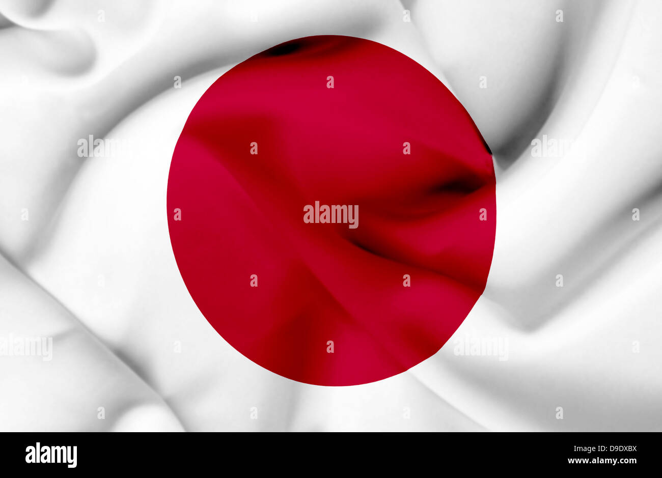 Japan waving flag Stock Photo - Alamy