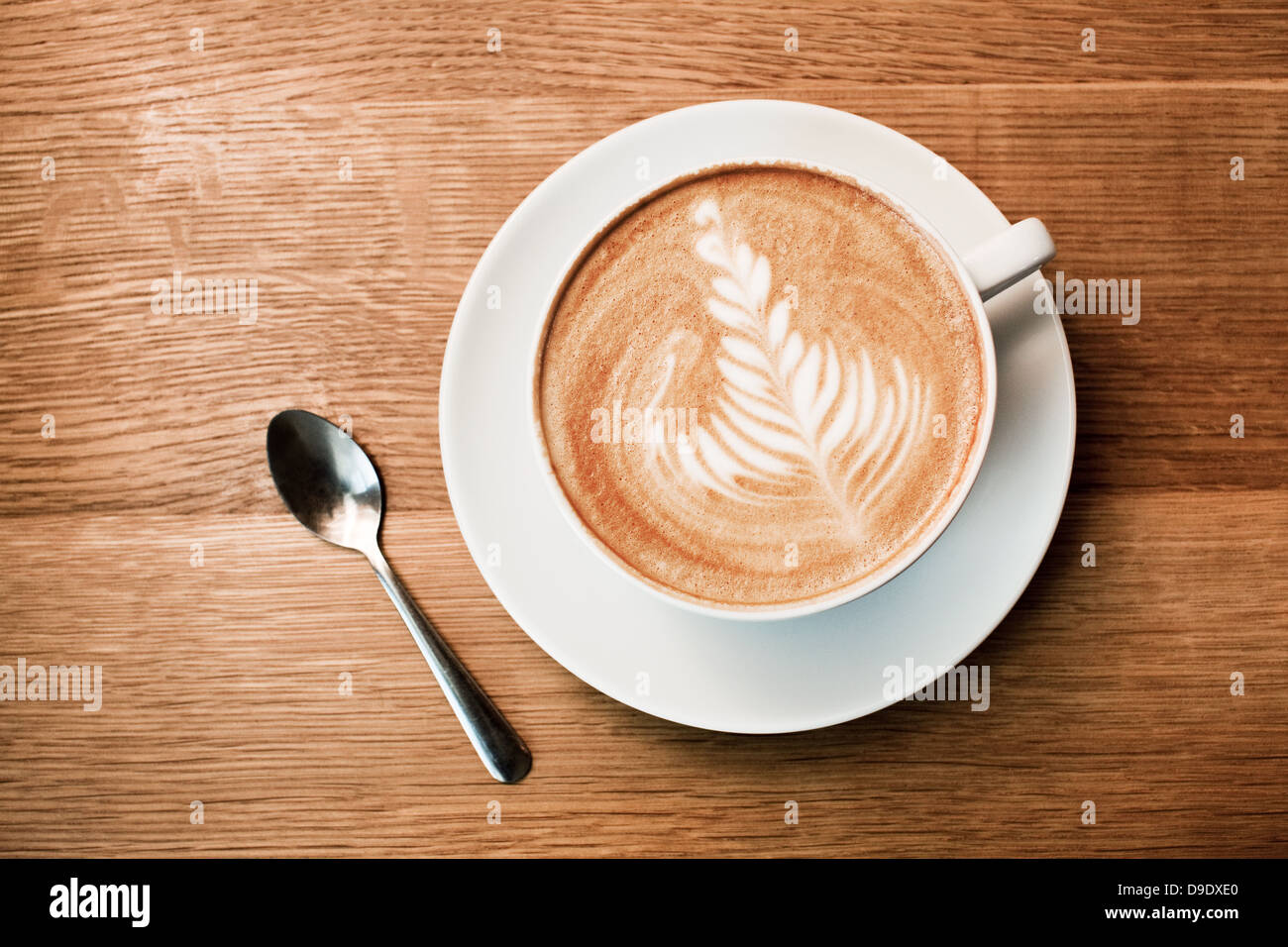 Latte with microfoam Stock Photo - Alamy