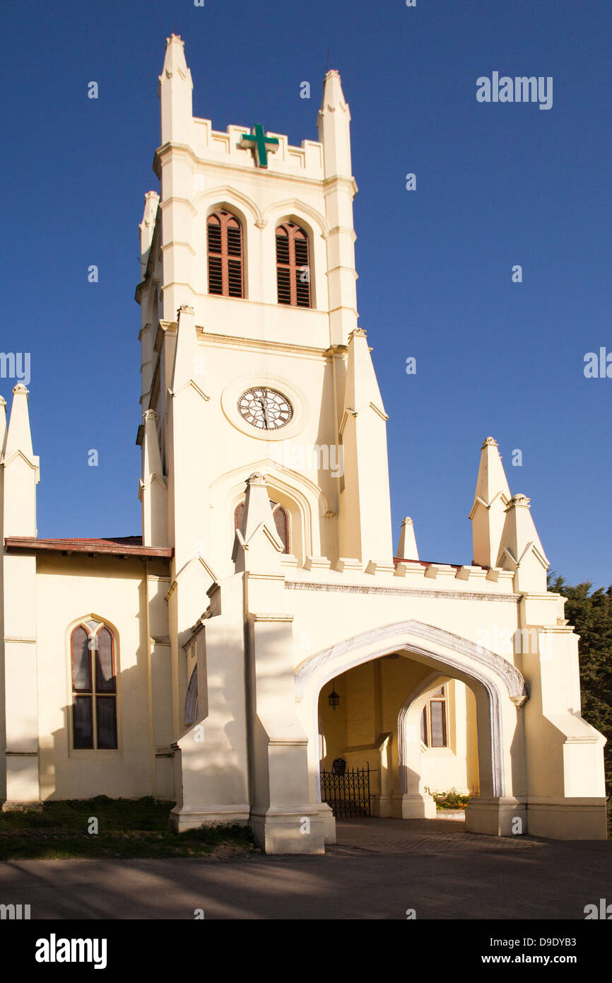 Facade of the Christ Church of Shimla, Himachal Pradesh, India Stock ...
