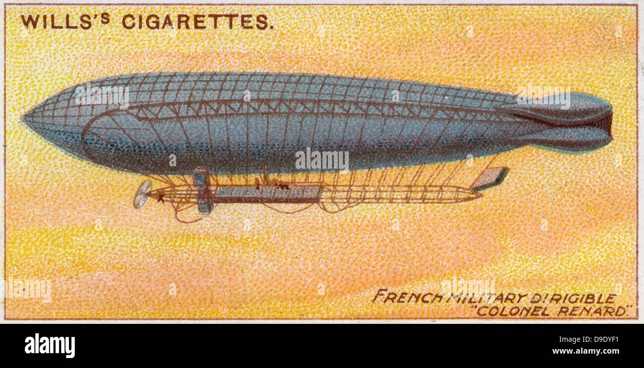 French military dirigible airship colonel renard hi-res stock ...