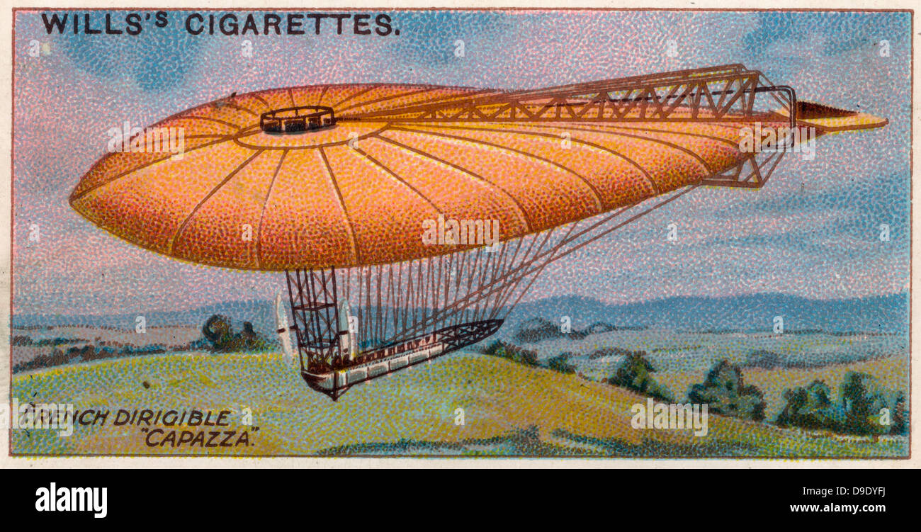 Aviation, 1910: French Dirigible 'Capazza', 1909 Stock Photo - Alamy