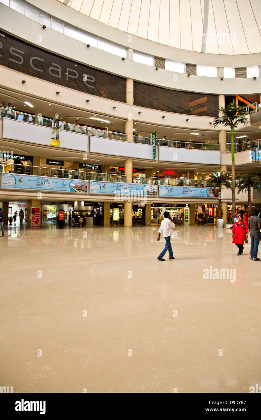 Interiors of a shopping mall, Express Avenue, Chennai, Tamil Nadu ...