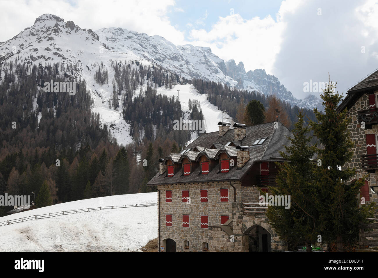 Panoramic view from "Passo Costalunga", South Tyrol,Italy Stock Photo ...