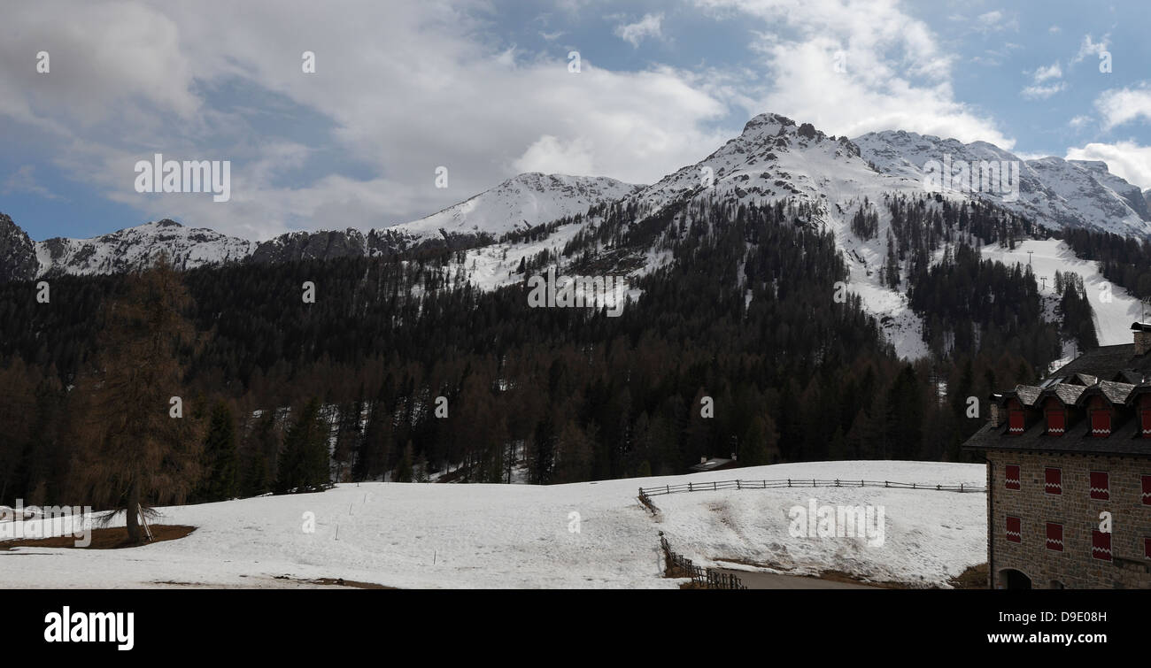 Panoramic view point, Passo Costalunga, South Tyrol,Italy Stock Photo ...