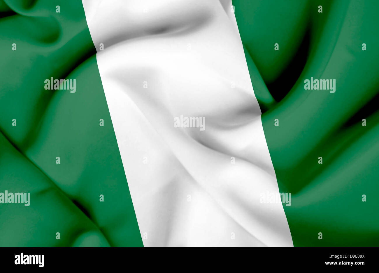 Nigeria waving flag Stock Photo - Alamy