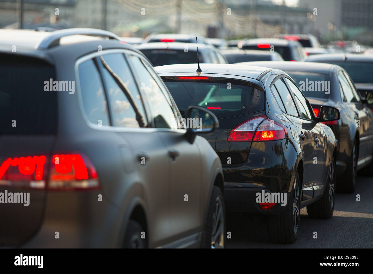 Cars stands in traffic jam Stock Photo - Alamy
