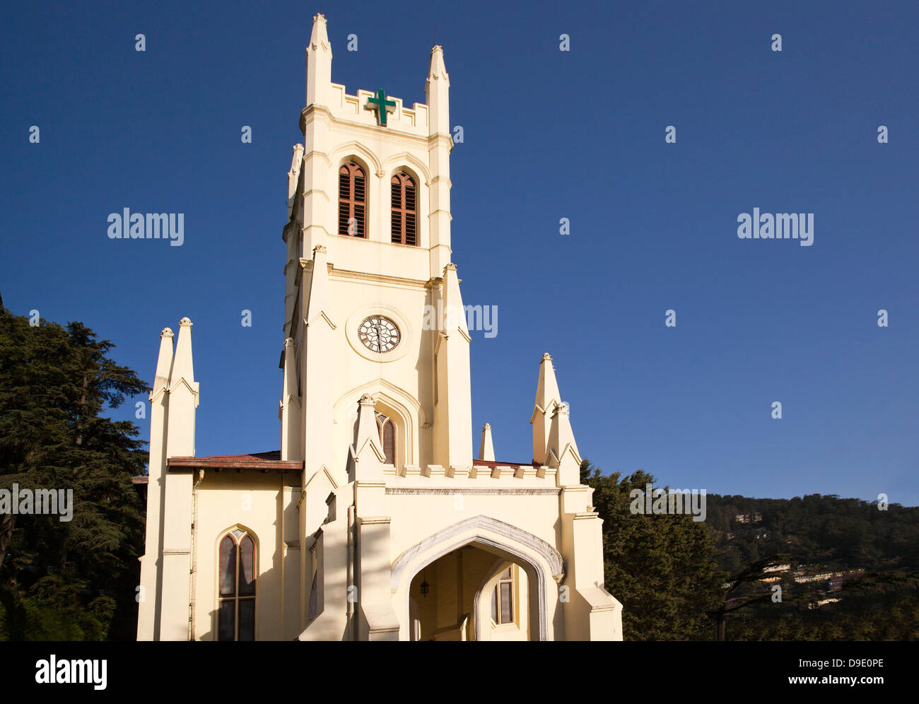 Facade of the Christ Church of Shimla, Himachal Pradesh, India Stock ...