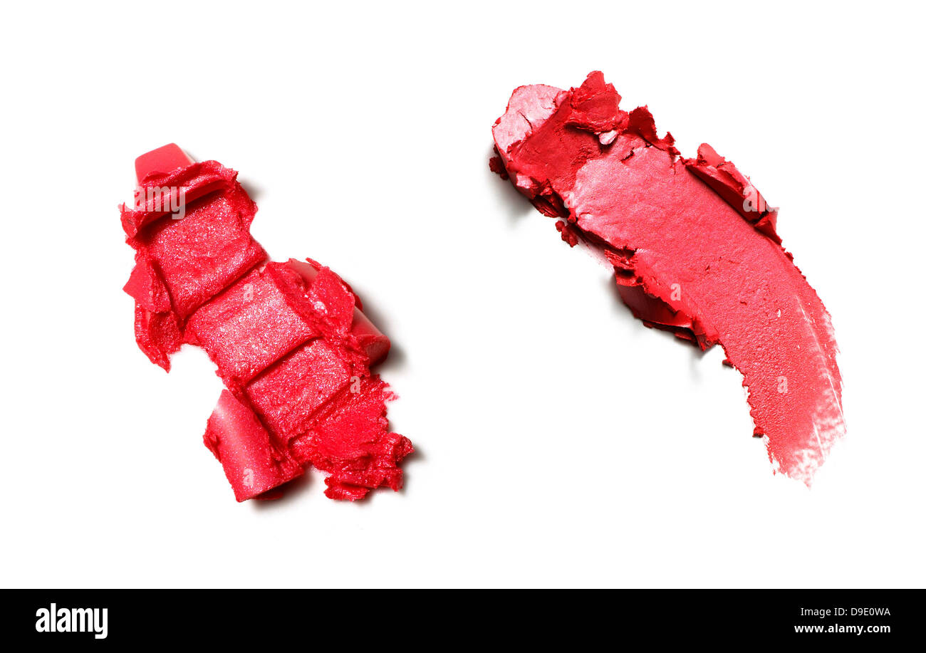 crush smudged lipstick cut out onto a white background Stock Photo - Alamy