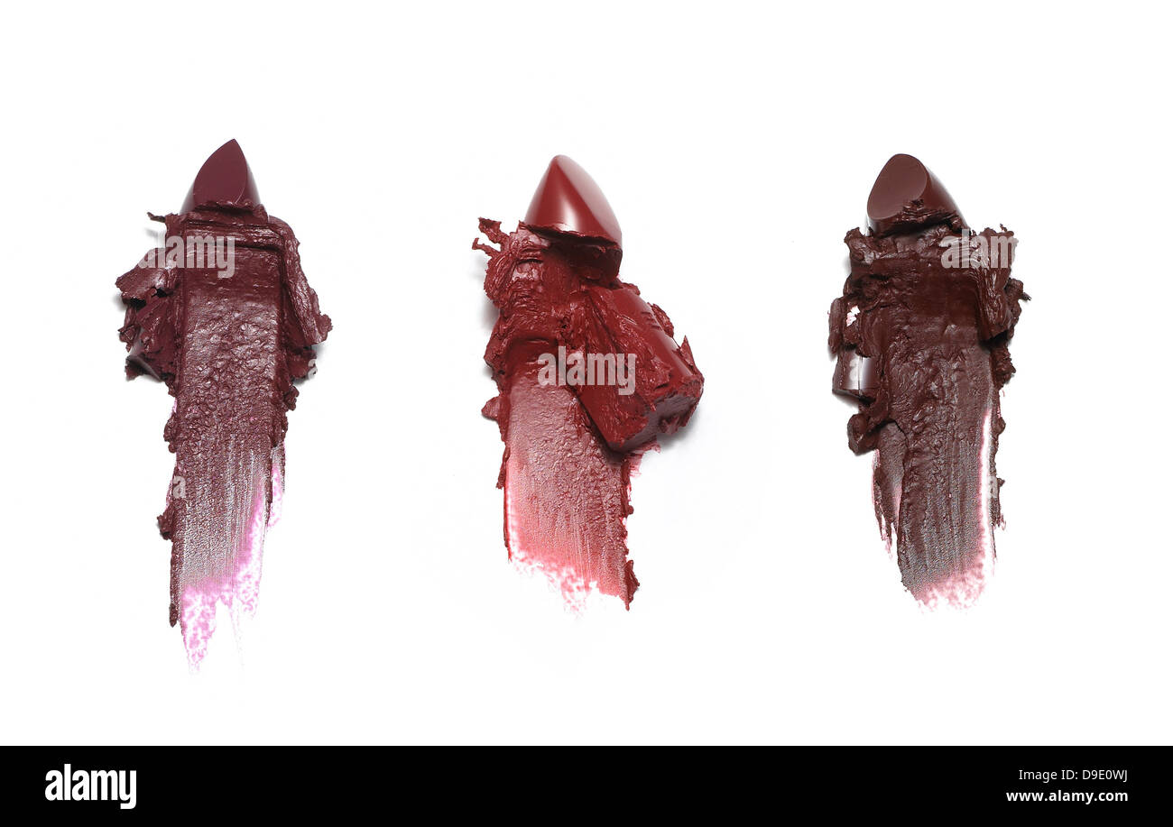 lipstick crush smudge cut out onto a white background Stock Photo - Alamy
