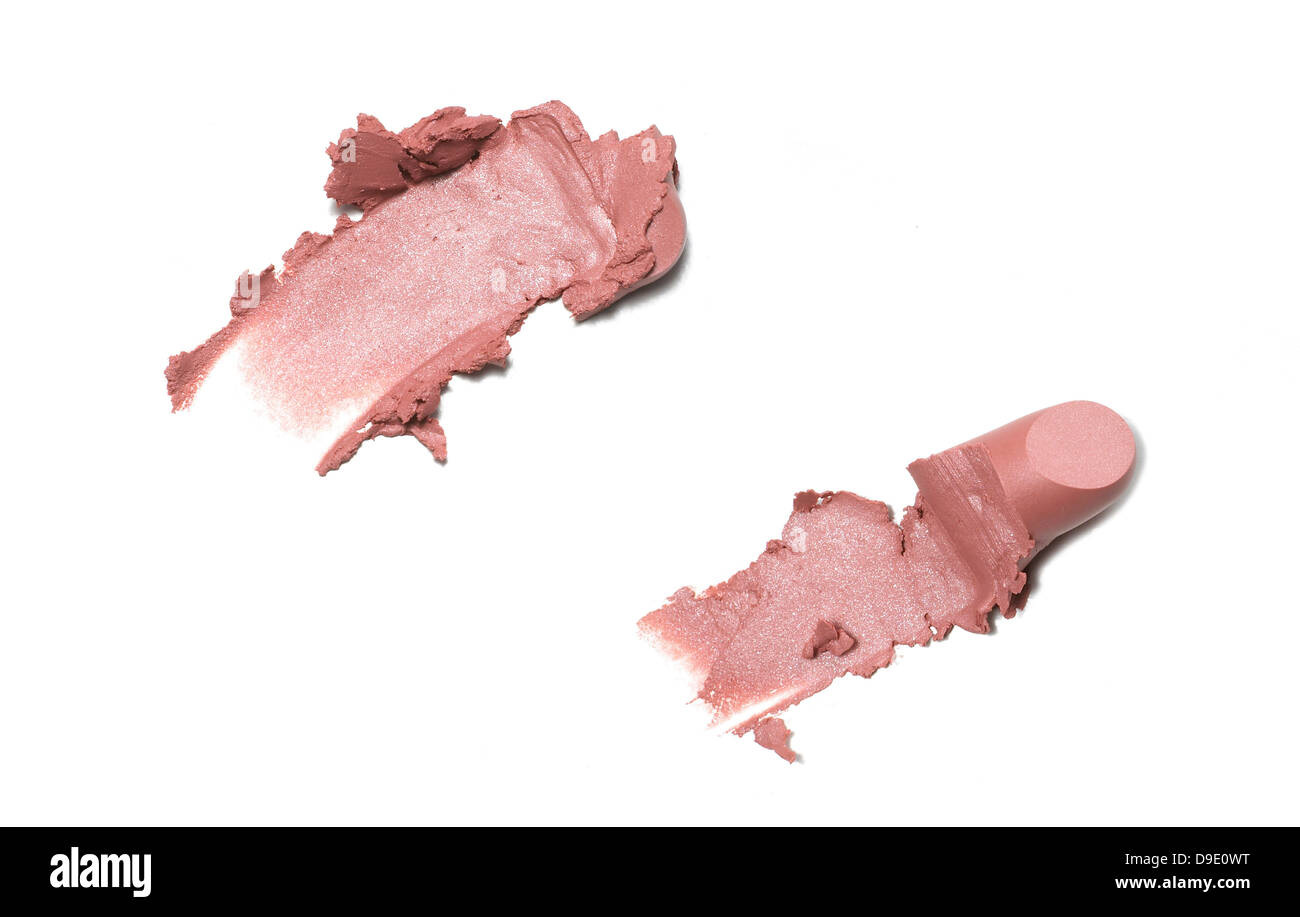 lipstick crush smudge cut out onto a white background Stock Photo - Alamy