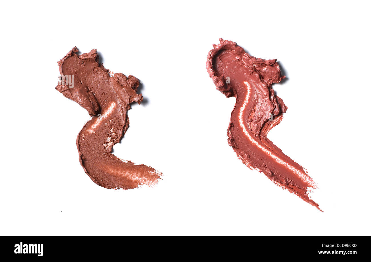 lipstick crush smudge cut out onto a white background Stock Photo - Alamy