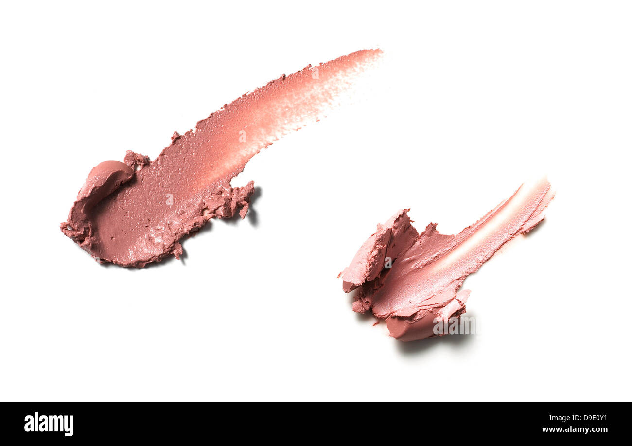 lipstick crush smudge cut out onto a white background Stock Photo - Alamy