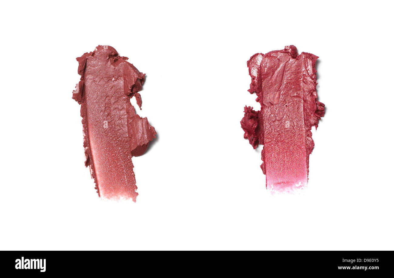 lipstick crush smudge cut out onto a white background Stock Photo - Alamy