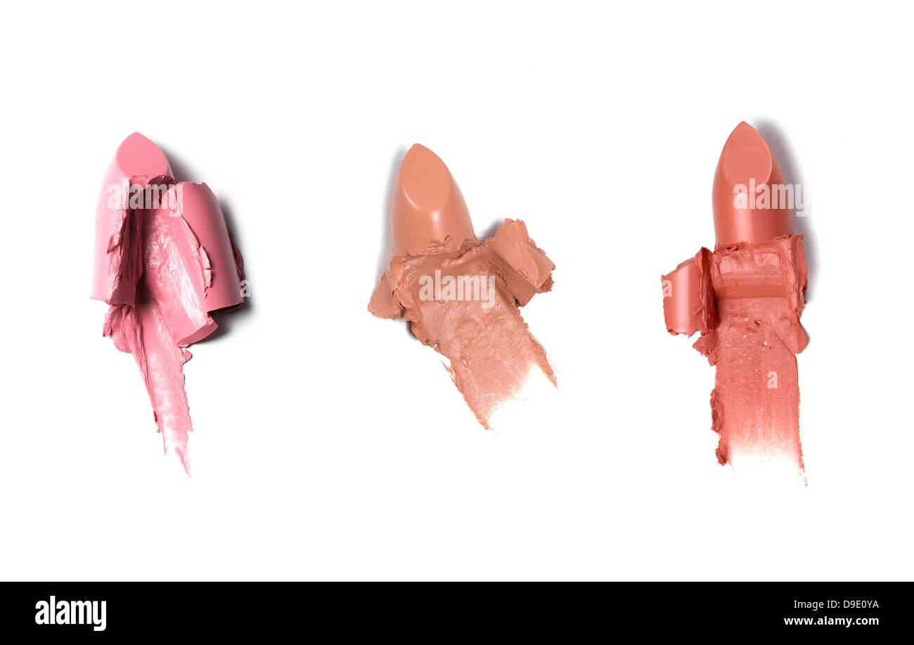 lipstick crush smudge cut out onto a white background Stock Photo - Alamy