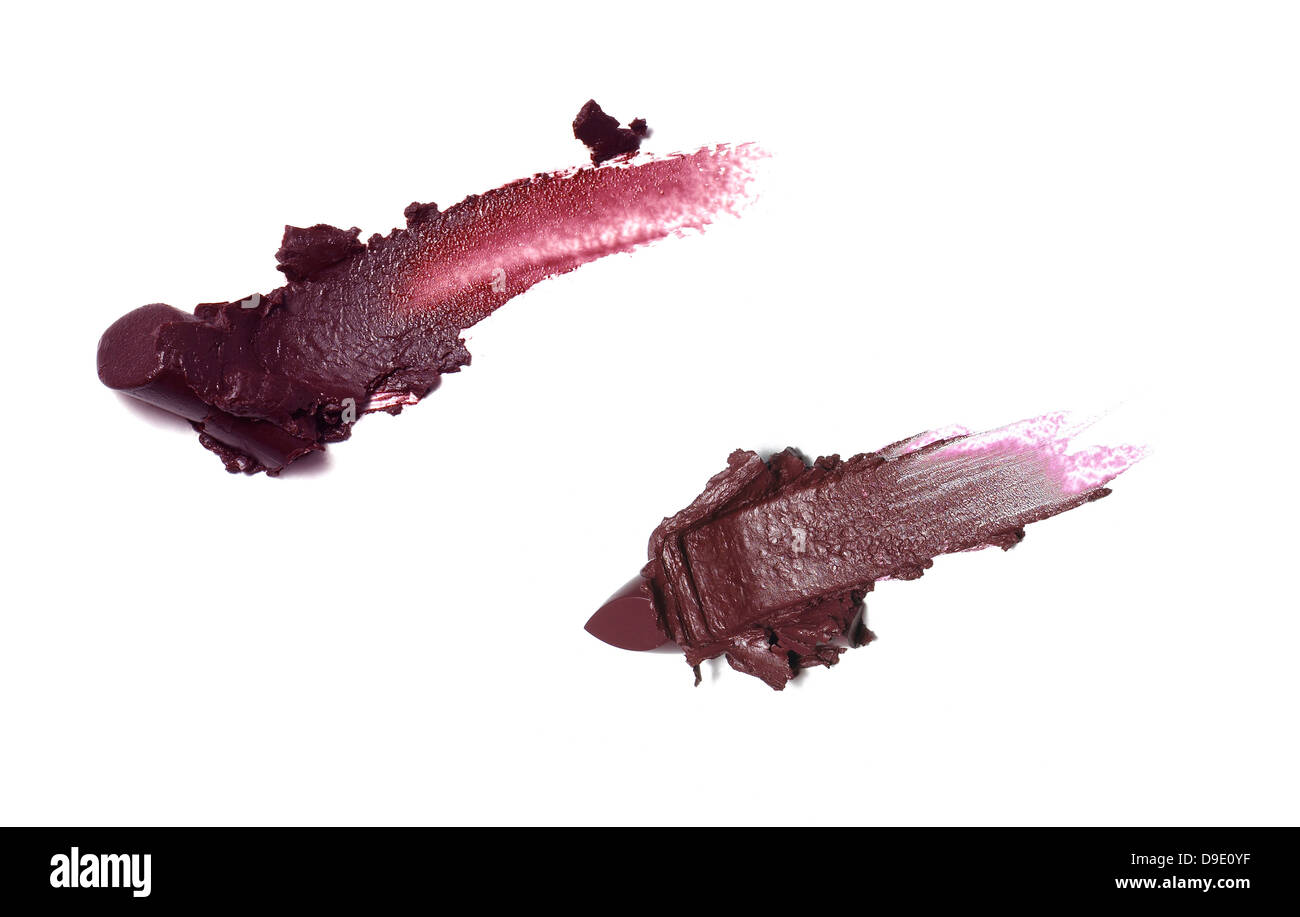 lipstick crush smudge cut out onto a white background Stock Photo - Alamy