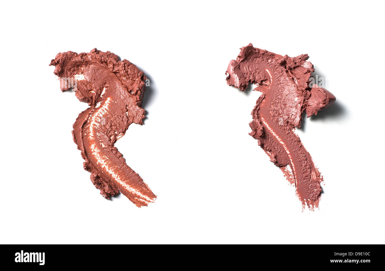 lipstick crush smudge cut out onto a white background Stock Photo - Alamy