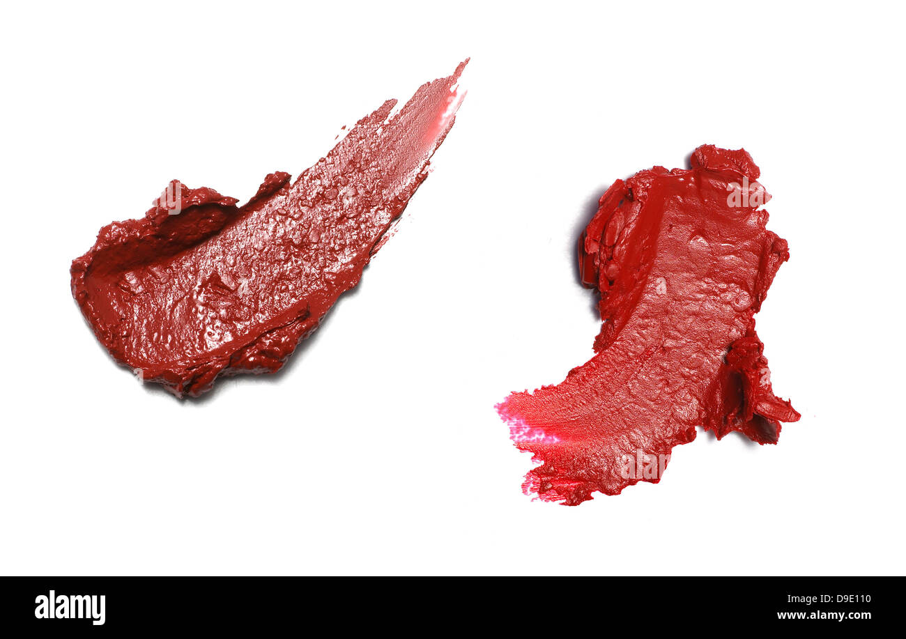 lipstick crush smudge cut out onto a white background Stock Photo - Alamy