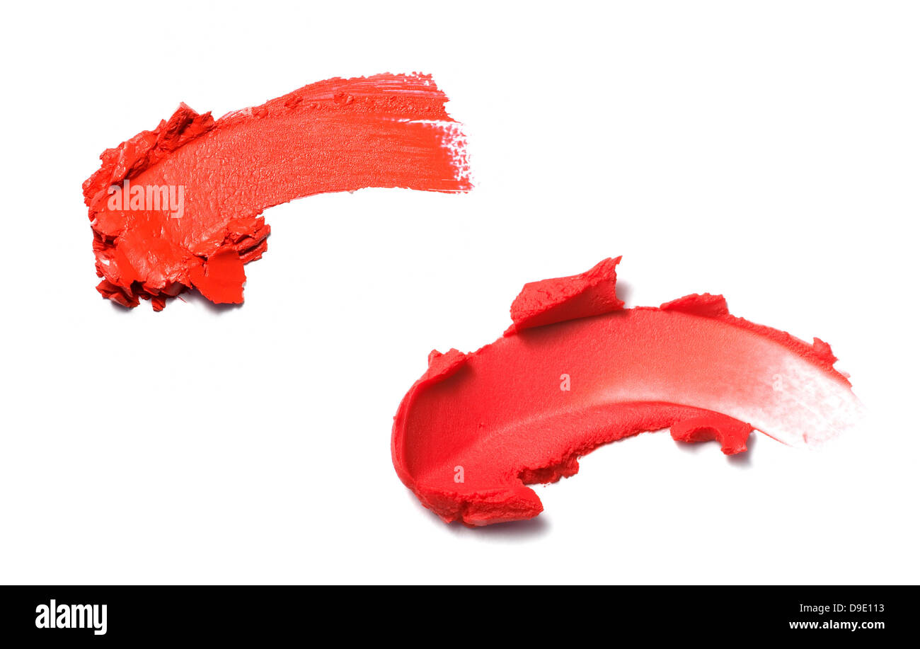 lipstick crush smudge cut out onto a white background Stock Photo - Alamy