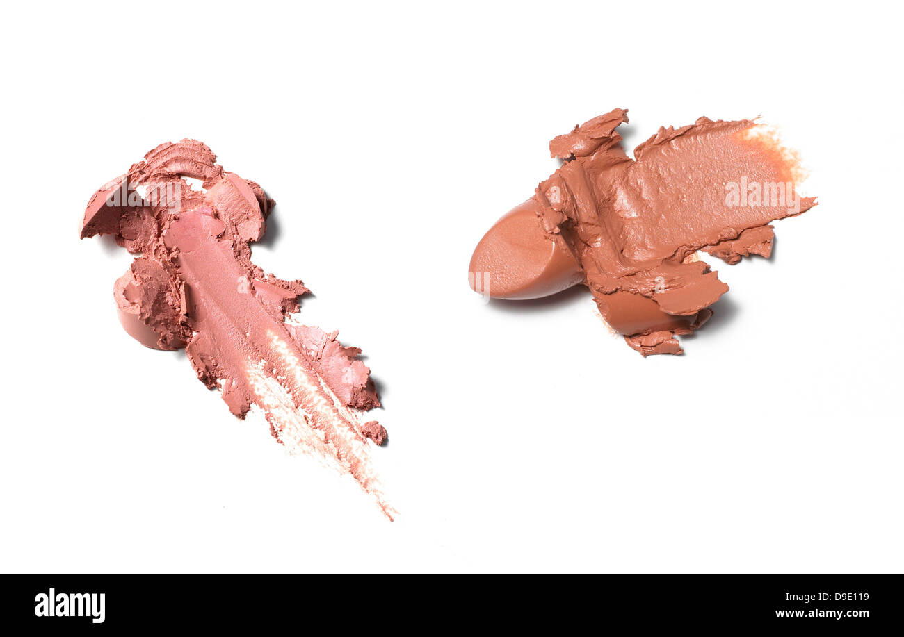 lipstick crush smudge cut out onto a white background Stock Photo - Alamy