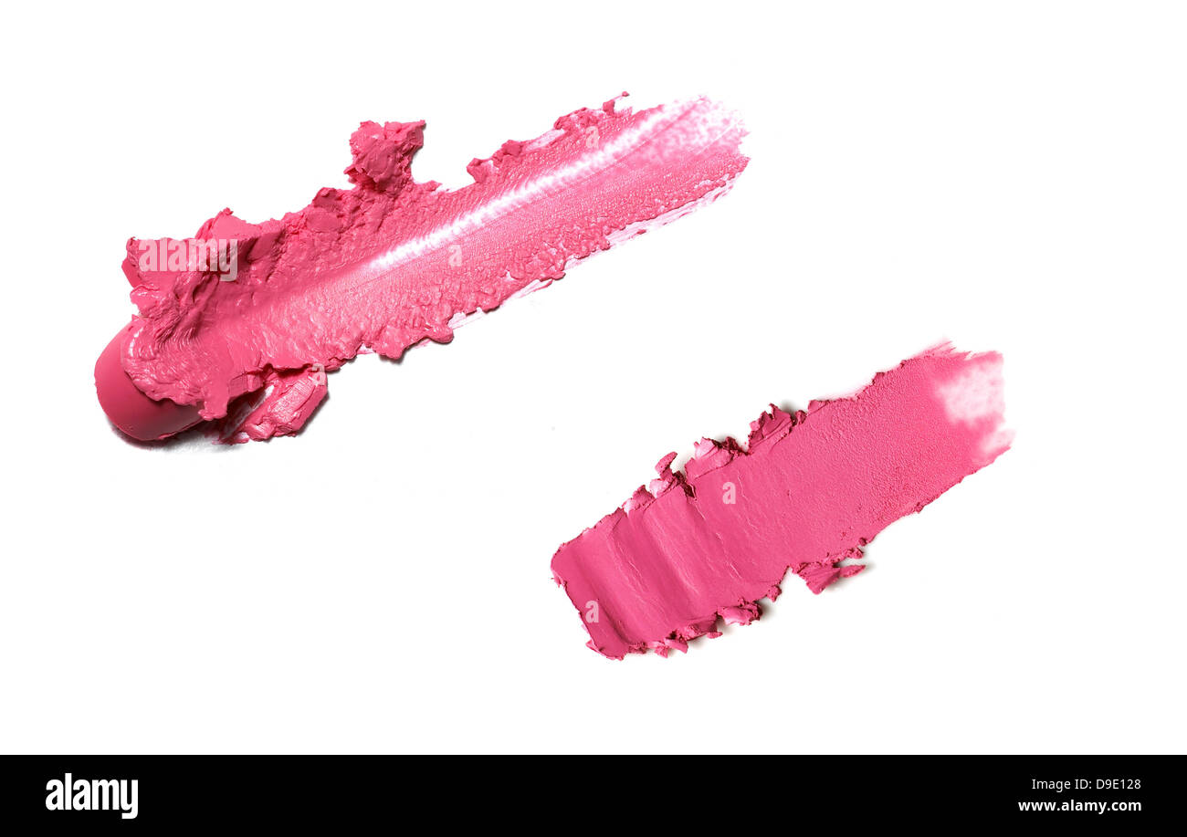 lipstick crush smudge cut out onto a white background Stock Photo - Alamy