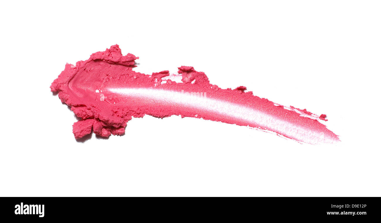 lipstick crush smudge cut out onto a white background Stock Photo - Alamy