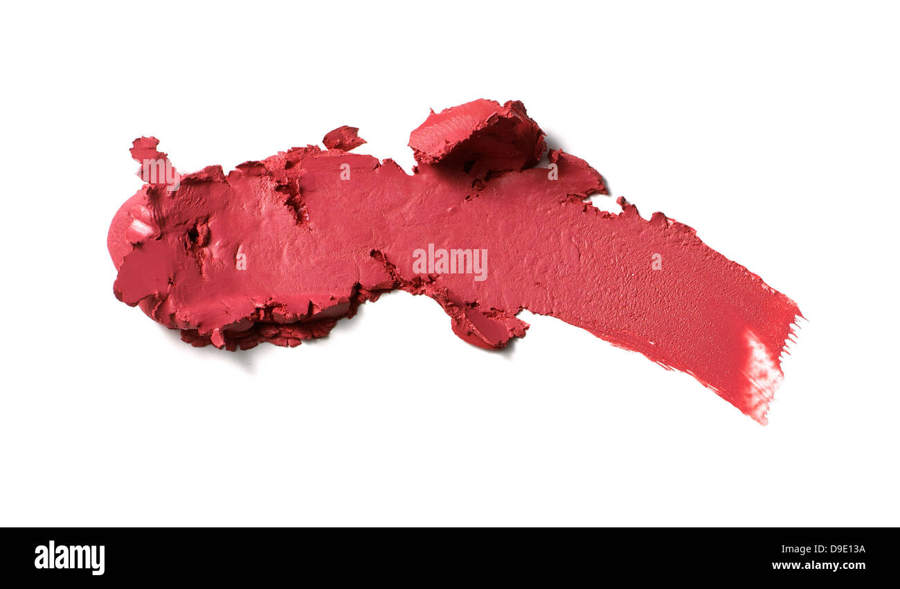 lipstick crush smudge cut out onto a white background Stock Photo - Alamy