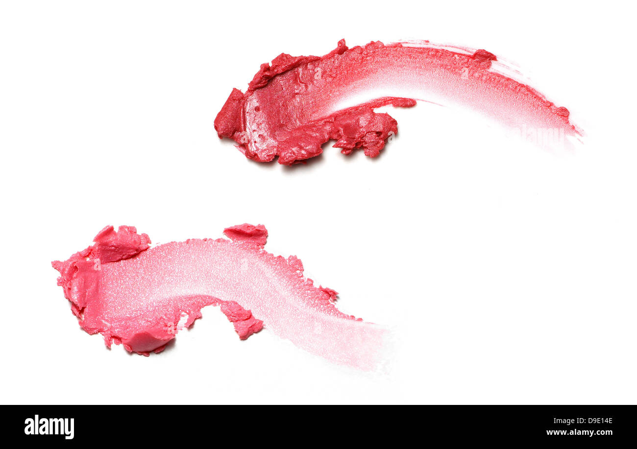 lipstick crush smudge cut out onto a white background Stock Photo - Alamy