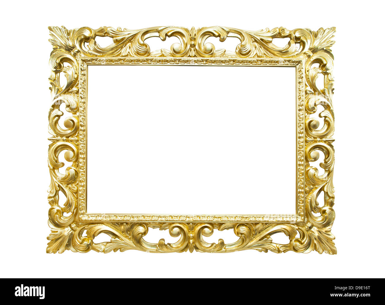 Retro old gold frame, isolated Stock Photo - Alamy